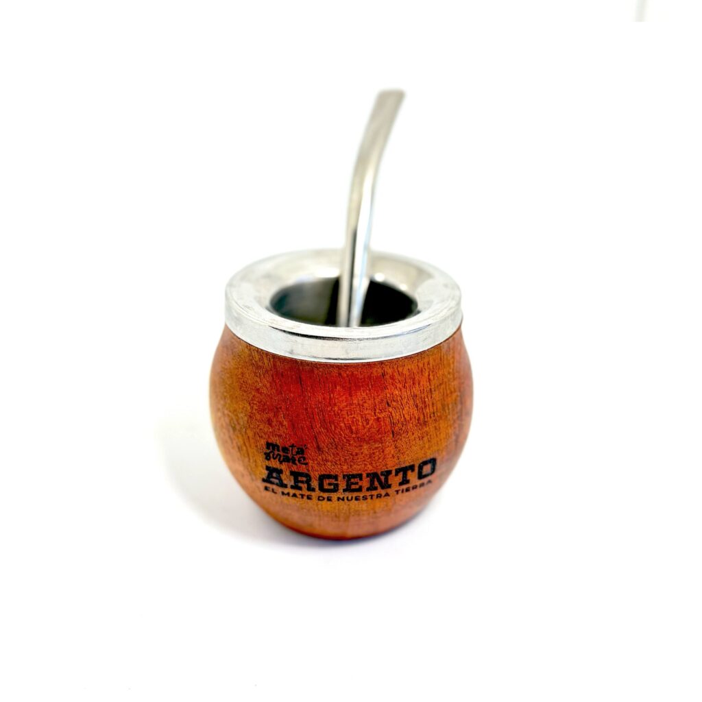 Mate Madera y Acero inox "Argento" Pack x4 - Madu Distribuidora Mayorista